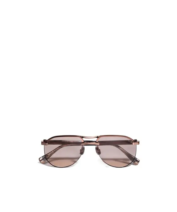 Brunello Cucinelli Carlito B. 14k Rose Gold-plated Titanium Sunglasses