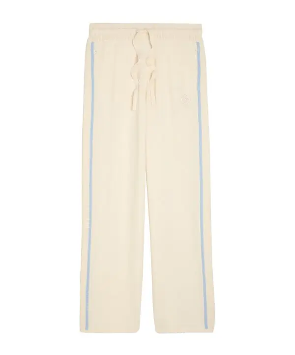 Casablanca Striped Wool And Cashmere-blend Sweatpants