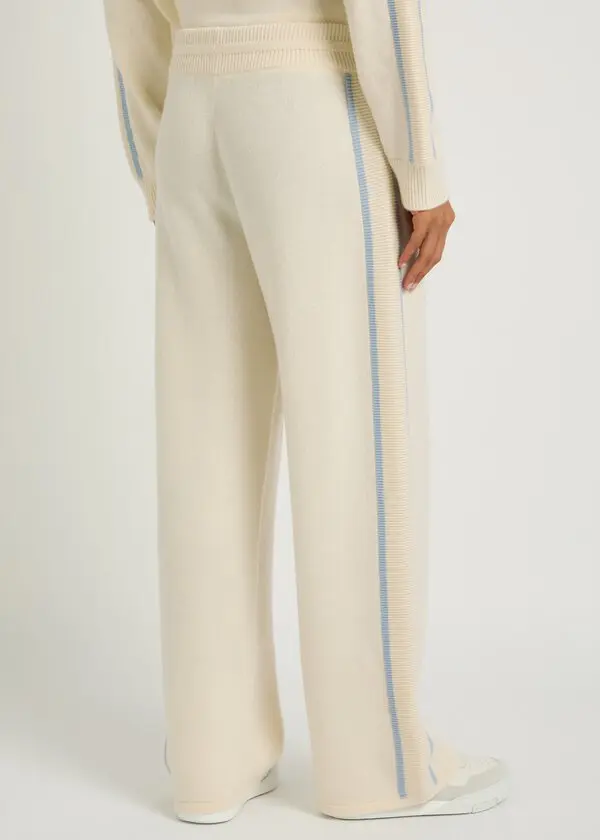 Casablanca Striped Wool And Cashmere-blend Sweatpants
