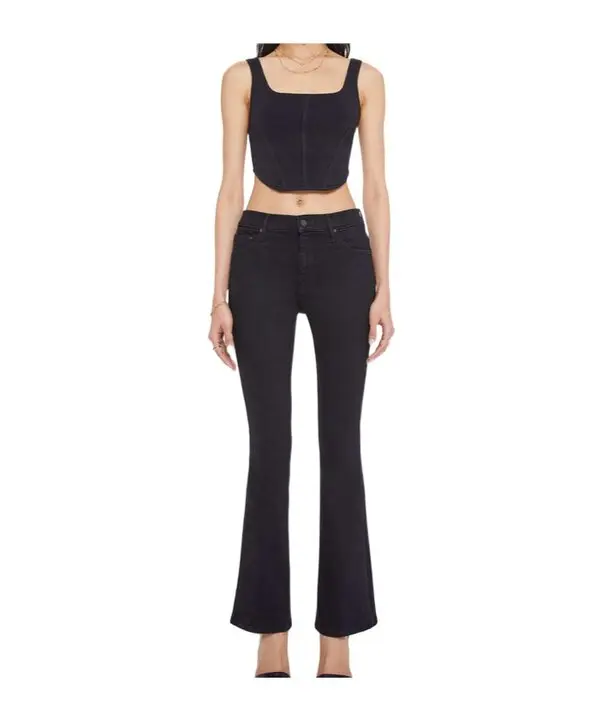 MOTHER Flared Jeans - Deep Black