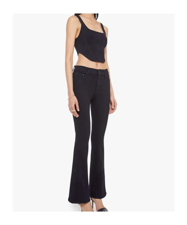 MOTHER Flared Jeans - Deep Black