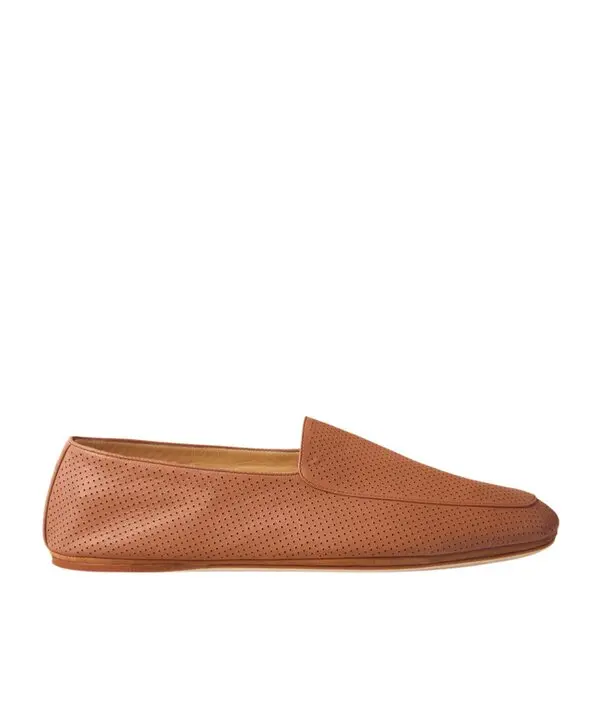 Loro Piana Anton Walk Loafers In Perforated Lambskin