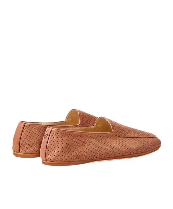Loro Piana Anton Walk Loafers In Perforated Lambskin