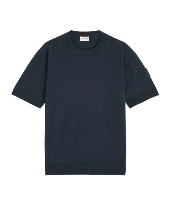 Moncler Knitted Silk-blend T-shirt