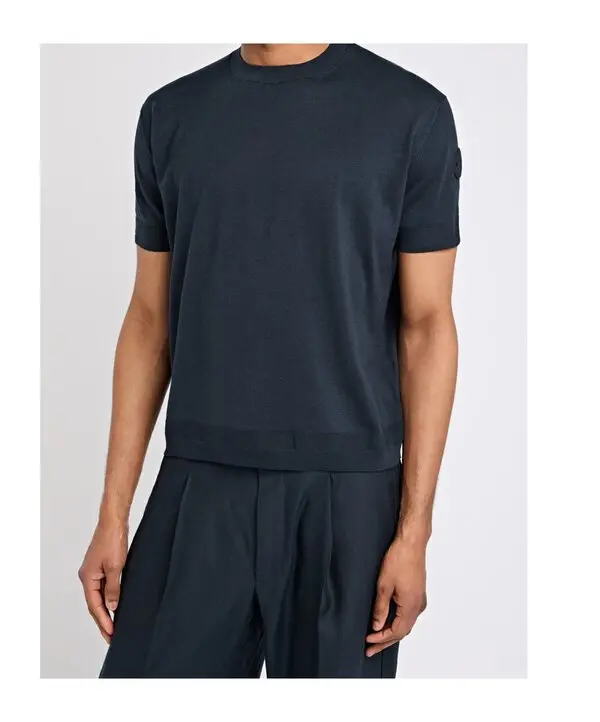 Moncler Knitted Silk-blend T-shirt