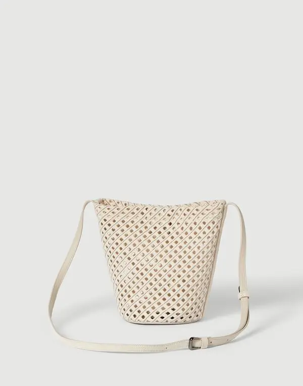 Brunello Cucinelli Duo Pouch Bag In Precious Cotton Net