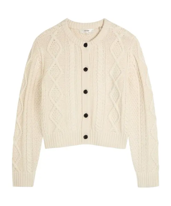 FRAME Cable-knit Cashmere Cardigan