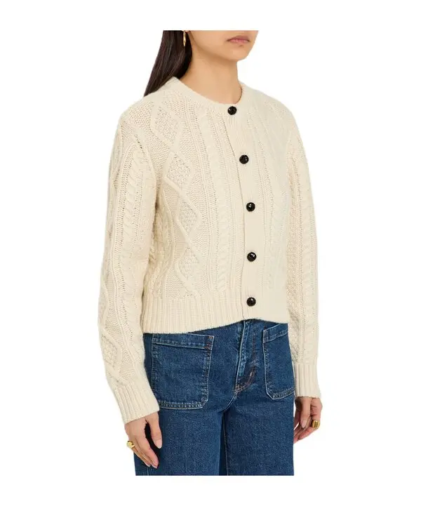 FRAME Cable-knit Cashmere Cardigan