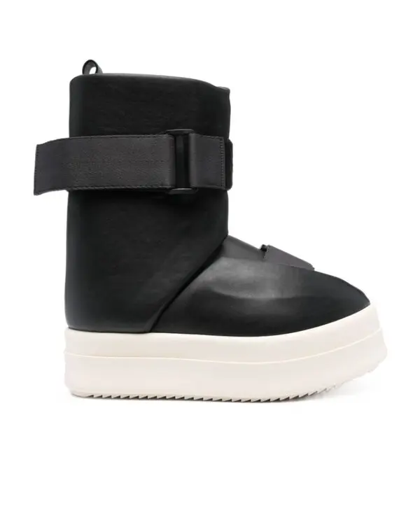 Rick Owens Buckled Leather Ankle Boots