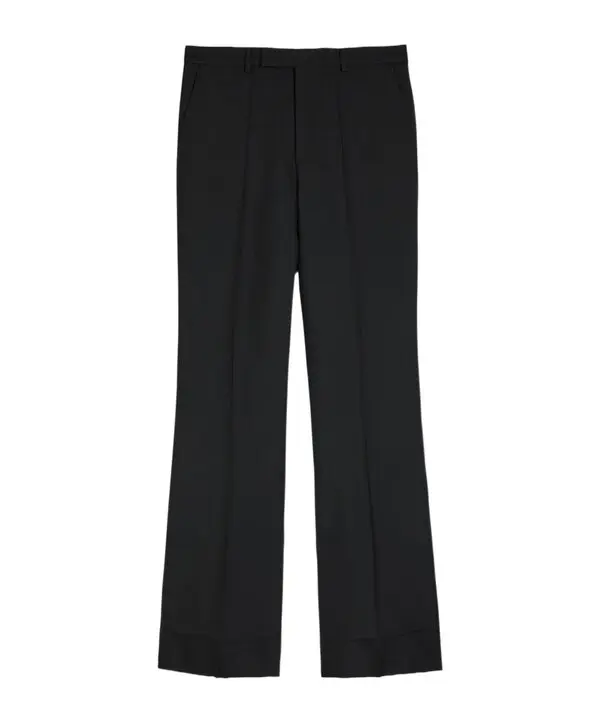 Valentino Garavani Flared-leg Twill Trousers - Black