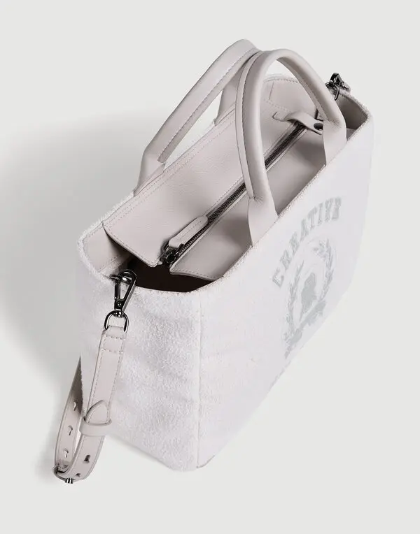 Brunello Cucinelli Textured Embroidery Tote Bag