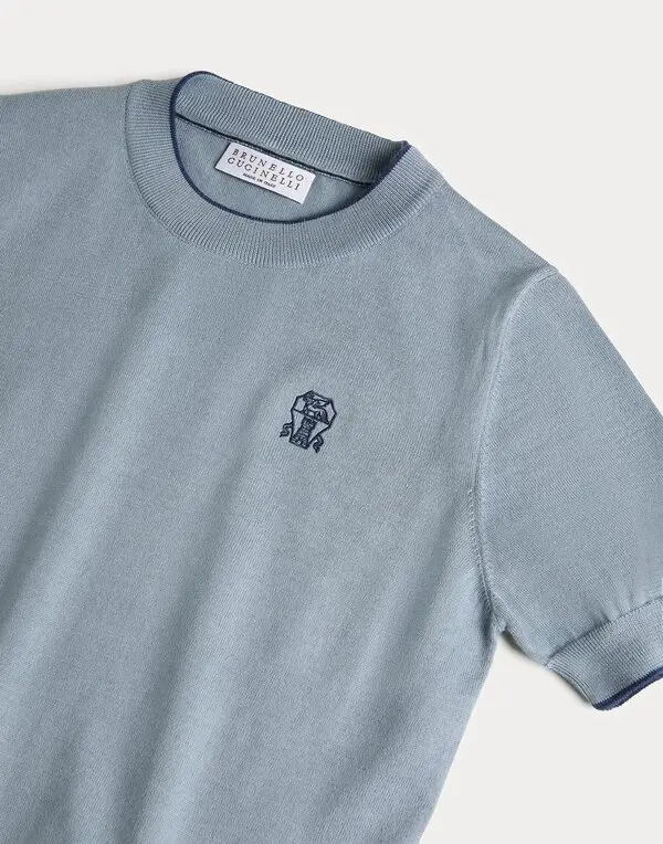 Brunello Cucinelli Lightweight Cotton Knit T-shirt With Logo