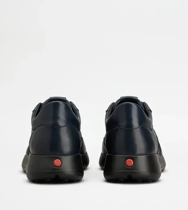 TOD'S Round Toe Calfskin Leather Sneakers With Drawstring