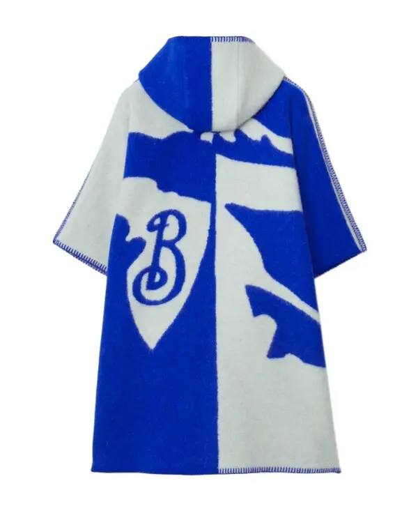 Burberry Ekd Hooded Wool Cape