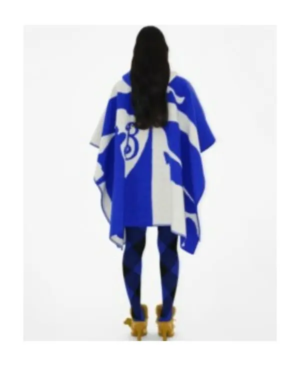 Burberry Ekd Hooded Wool Cape