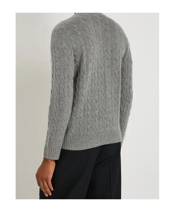 Polo Ralph Lauren Cable Knit Wool-cashmere Blend Sweater With Logo