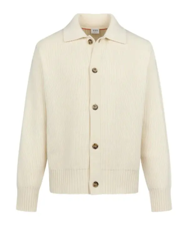 TOD'S Ribbed-knit Wool And Cashmere Blend Cardigan - Nude