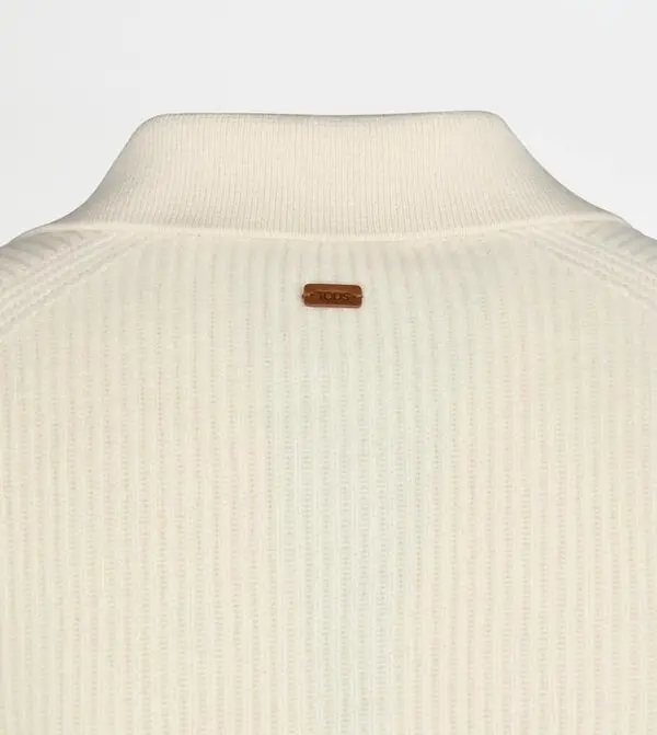 TOD'S Ribbed-knit Wool And Cashmere Blend Cardigan - Nude