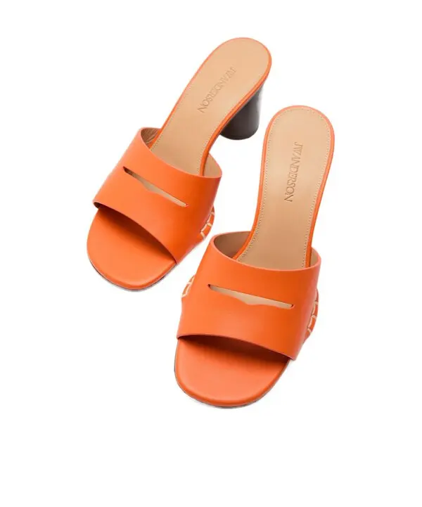 J.W.ANDERSON Leather Mules With Penny Strap Detailing