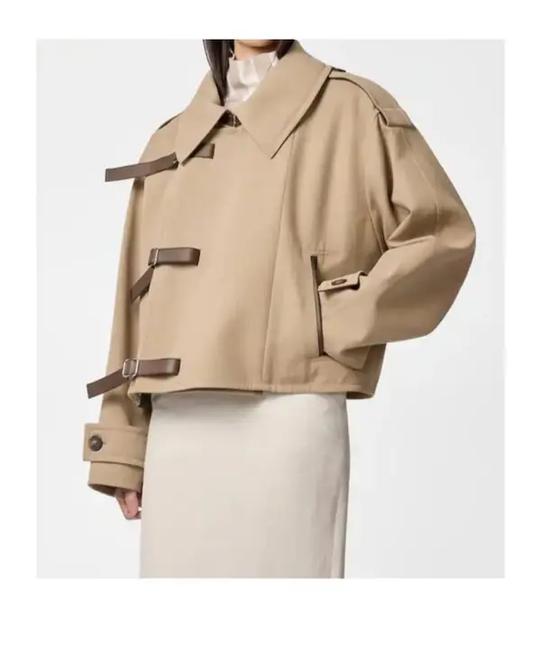 TOD'S Short Trench Coat With Oversized Lapel