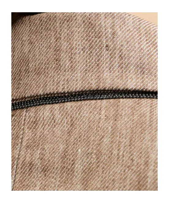 Brunello Cucinelli Linen Denim Double-breasted Blazer With Monili Embellishment