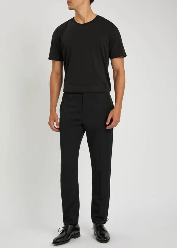 Saint Laurent Logo-embroidered Cotton T-shirt