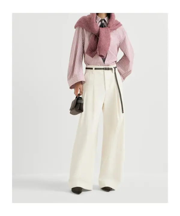 Brunello Cucinelli Striped Cotton-poplin Shirt