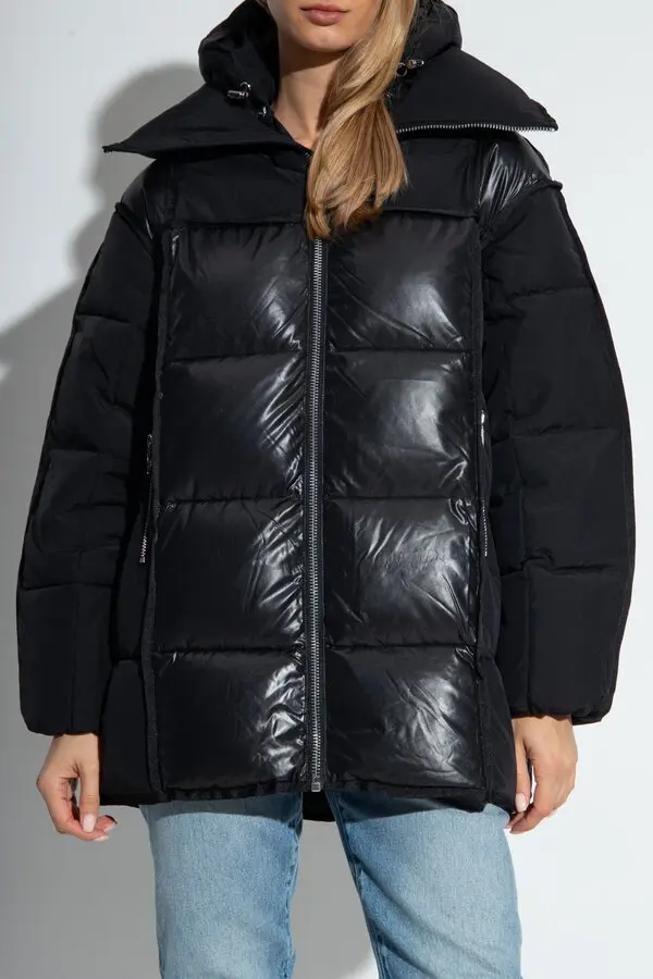 GANNI Zip-up Padded Jacket With Drawstring Hood
