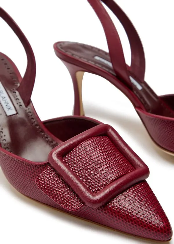 Manolo Blahnik Slingback Leather Pumps