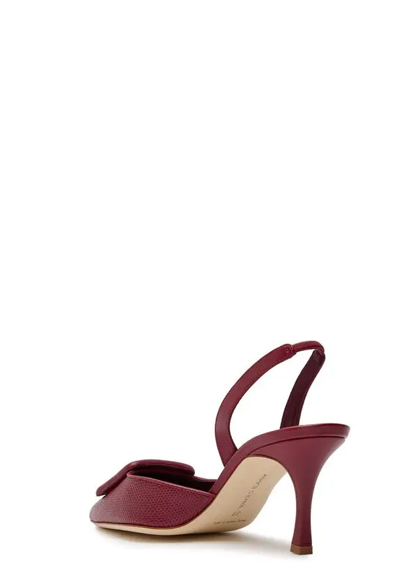 Manolo Blahnik Slingback Leather Pumps