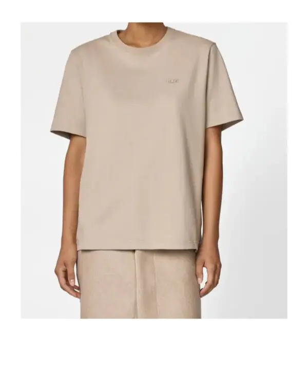 TOD'S Short Sleeve Crewneck T-shirt With Chest Patch - Cream