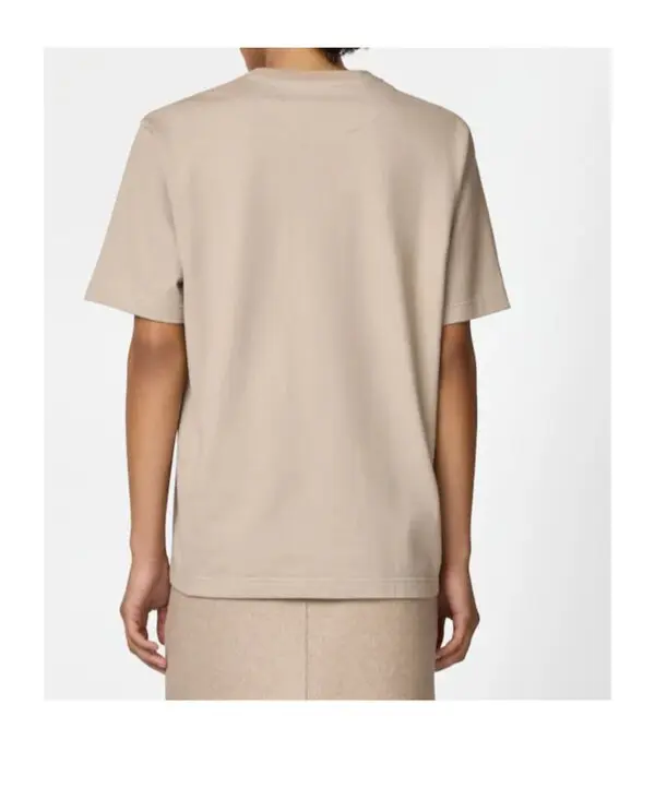 TOD'S Short Sleeve Crewneck T-shirt With Chest Patch - Cream