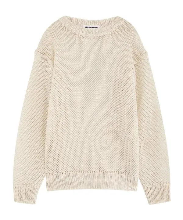 JIL SANDER Open-knit Silk Jumper