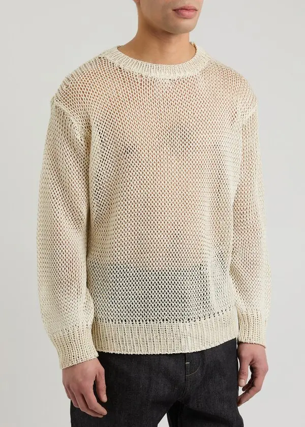 JIL SANDER Open-knit Silk Jumper