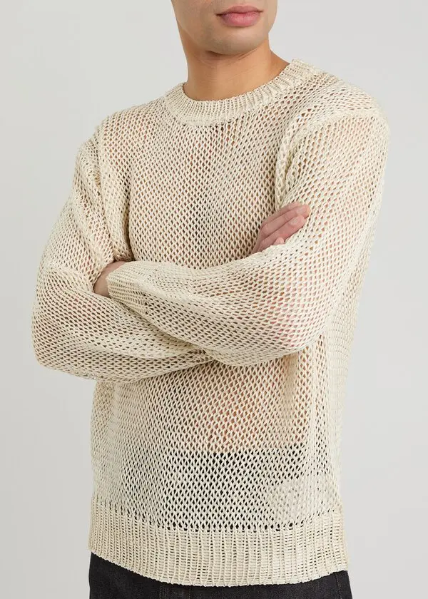 JIL SANDER Open-knit Silk Jumper