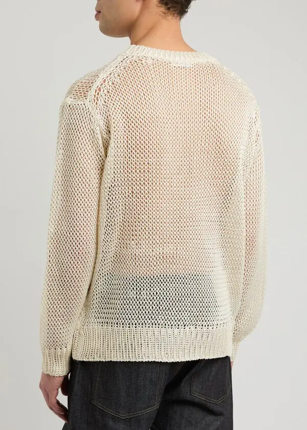 JIL SANDER Open-knit Silk Jumper