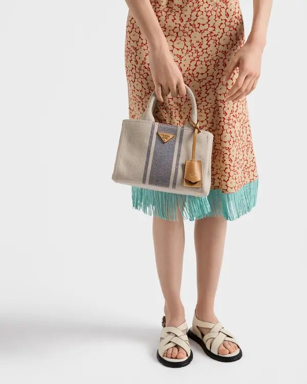 Prada Jardinière Small Tote Bag - Nude