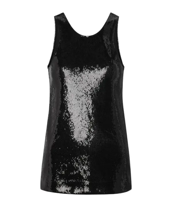 TOTEME Sequin Tank Top - Black
