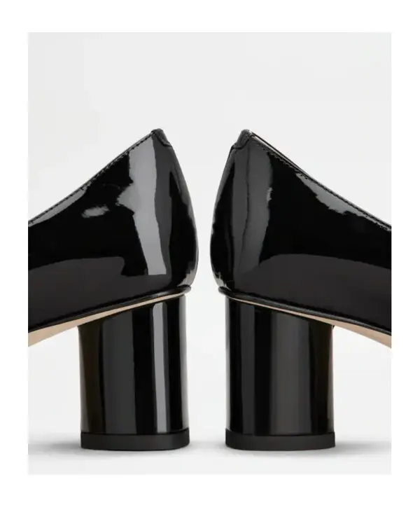TOD'S Patent Calfskin Mary Jane Pumps With T-buckle