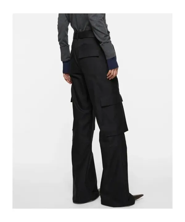 Acne Studios Cotton Satin Cargo Trousers