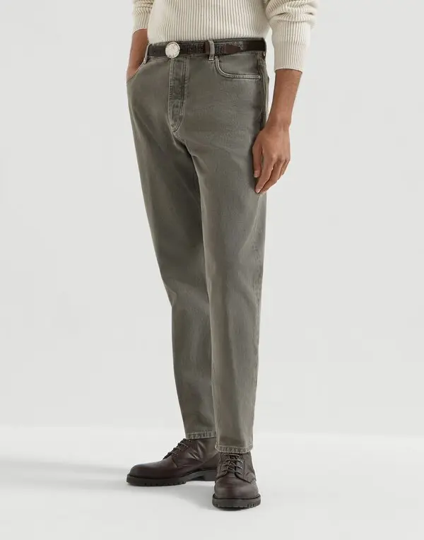 Brunello Cucinelli Garment-dyed Iconic Fit Five-pocket Trousers
