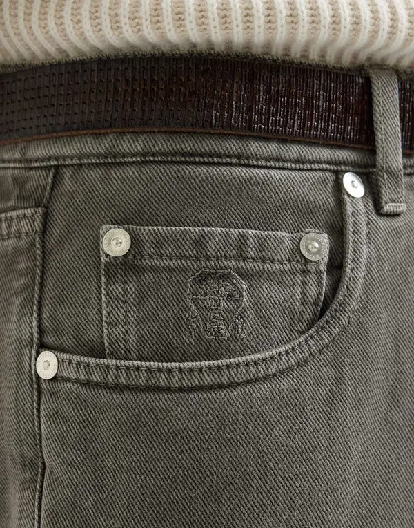 Brunello Cucinelli Garment-dyed Iconic Fit Five-pocket Trousers