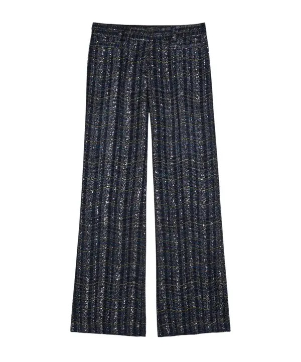 Missoni Striped Metallic-weave Wide-leg Trousers