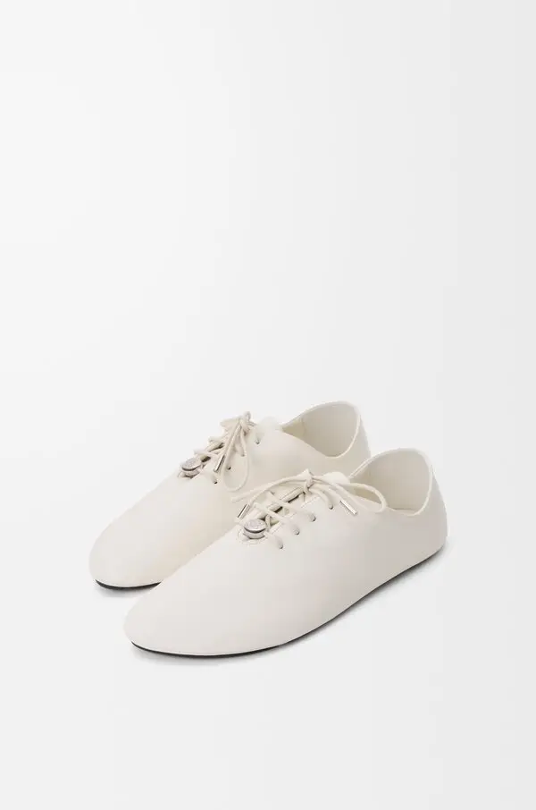 Loewe Pebble Soft Lace-up Shoes - White