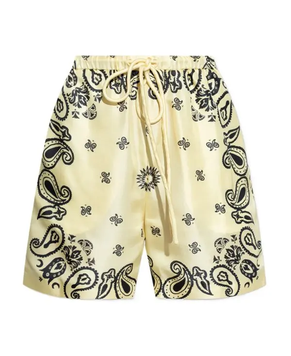 Nanushka Paisley-print Silk Shorts