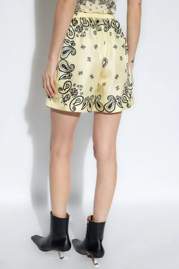 Nanushka Paisley-print Silk Shorts