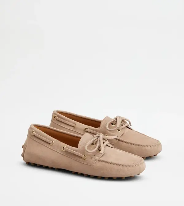 TOD'S Gommino Loafers In Suede - Nude