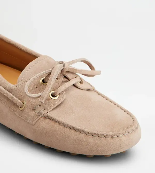 TOD'S Gommino Loafers In Suede - Nude