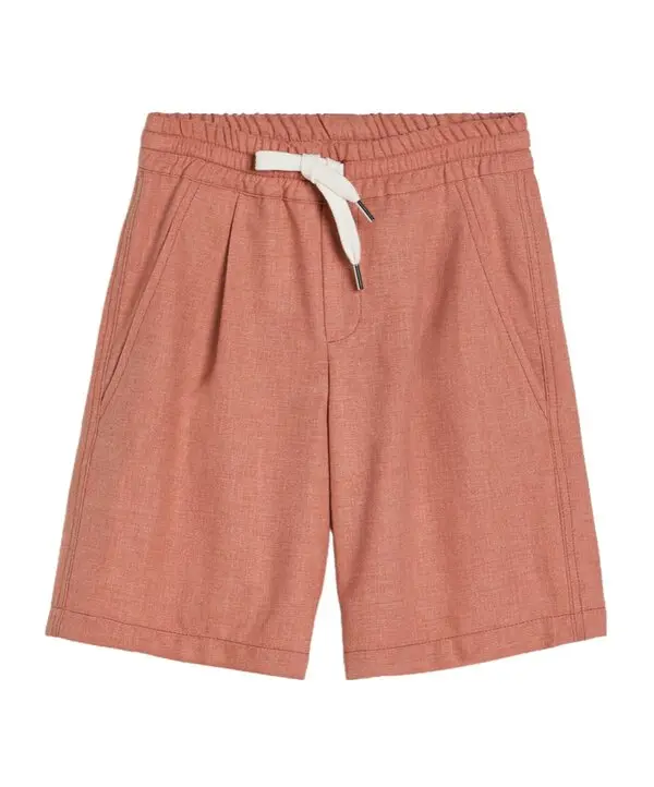 Brunello Cucinelli Mouliné Drawstring Bermuda Shorts