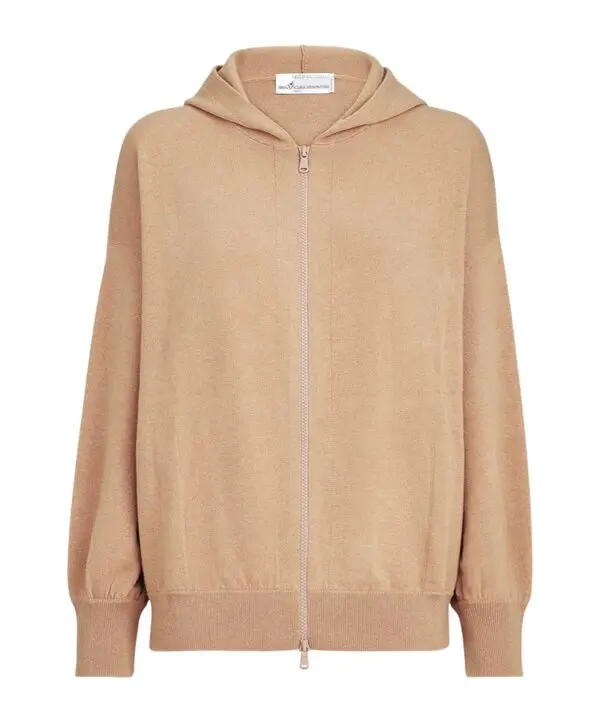 Brunello Cucinelli Alpaca Wool Hooded Cardigan